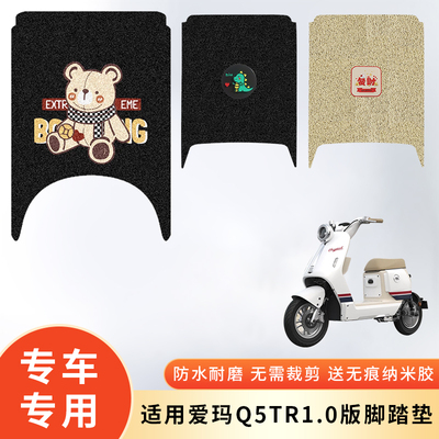 专用爱玛Q5TR1.0版防水加厚脚垫
