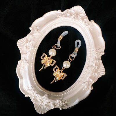 CAROLLL华丽复古彩钻蝴蝶结珍珠r夹性感可拉拽