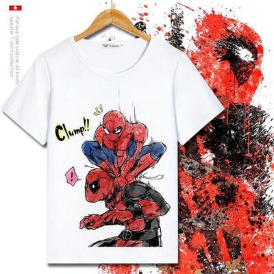 Marvel死侍2周边衣服Deadpool复仇者联盟4同款定制短袖T恤男女夏