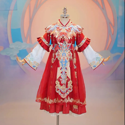 朝童女童中国风秋冬汉服连衣裙