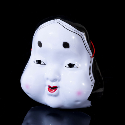 全脸日式和风面具美多福cos节日装扮舞会派对万圣节成人男女道具