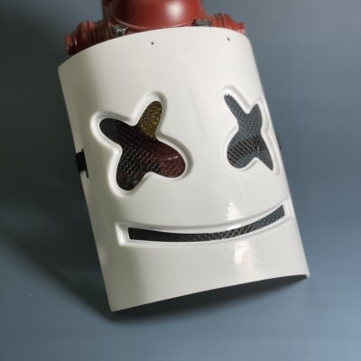 百大电音节棉花糖DJ头套注塑PVC面具 marshmello化妆舞会表演道具