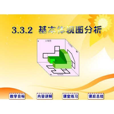 获奖课件/公开课flash课件/高校数学/基本体视图分析