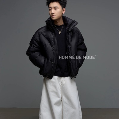 HOMME DE MODE 肌理感三防面料 三线缝合工艺 高充90白鸭绒羽绒服