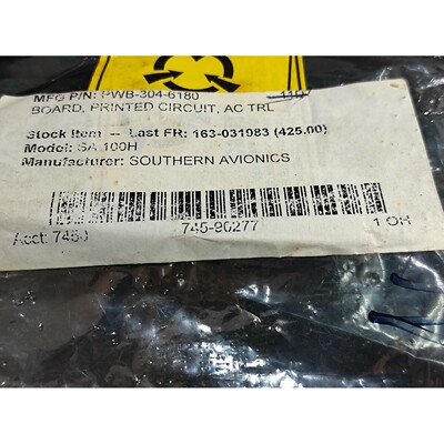 Southern Avionics PWB-304-6180 Circuito Stampato AC Trl SLP3