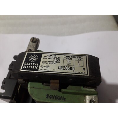 General Electric CR205K0 Nema Size 1 Contactors