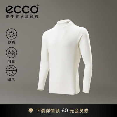 ECCO爱步运动长袖T恤 防晒舒适耐穿轻量修身男女同款 EG251T013M