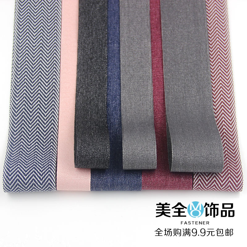 韩版彩色丝带手工DIY蝴蝶结饰品材料服饰绸带棉布带布艺服饰缎带
