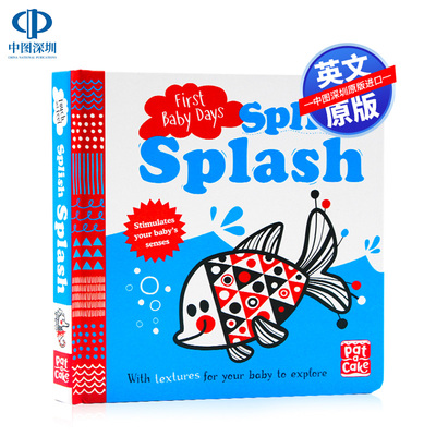 英文原版 Pat-a-Cake系列 Splish Splash 低幼儿童英语触觉认知纸板书 宝宝英语启蒙绘本 亲子互动图画书 touch-and-feel