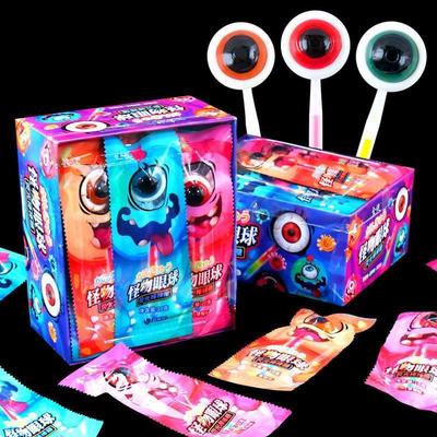 Halloween fluorescent eyeball lollipop 2D eyes 万圣节棒棒糖