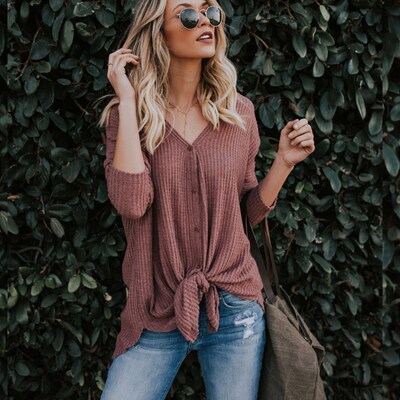 women Autumn Long sleeved T-shirt knitted plus size sweater