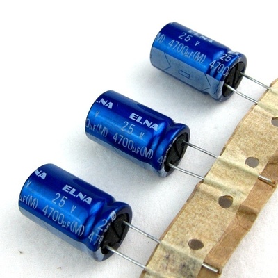 原装进口伊娜ELNA电解电容25V4700uF音频退耦滤波蓝袍RE3发烧电容
