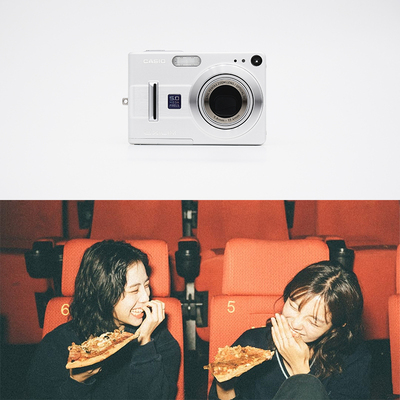 自带美颜复古ccd相机伸缩镜头