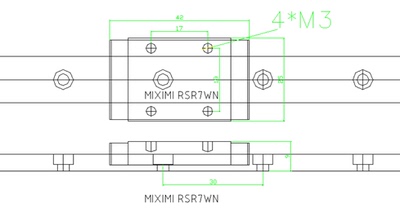 THK型SRS7WN同安装尺寸导轨滑块
