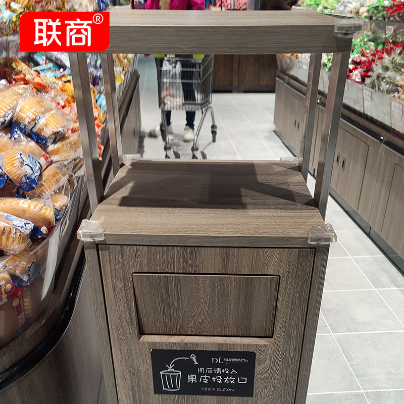 木质试吃台 试吃操作台 多功能新款定制超市陈列道具陈列架