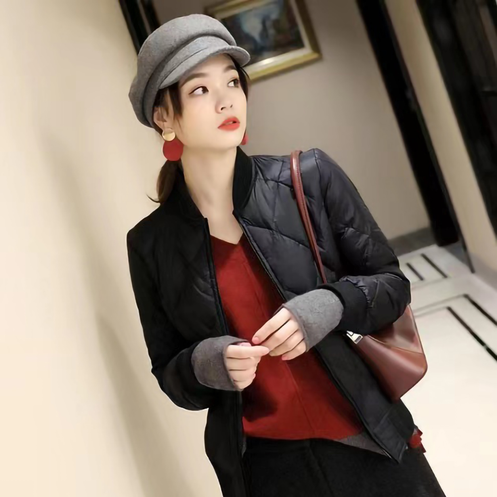 羽绒服九成品2026女士短款休闲夹克轻薄半成品外套翻新定制改加工
