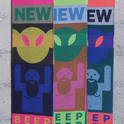 Walter Van Beirendonck 图案围巾（黄色/橘色/粉色）