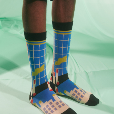 HenrikVibskov插画图案袜子