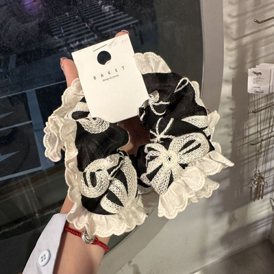 蝴蝶结蕾丝温柔百搭肠圈发绳