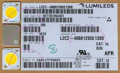 原装40801205E1300 4080 1205 4000K COB LED 广角 照明灯片