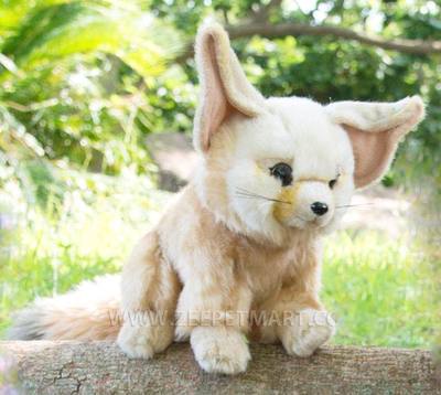 （代购）仿真大耳廓狐fennec fox毛绒玩具公仔