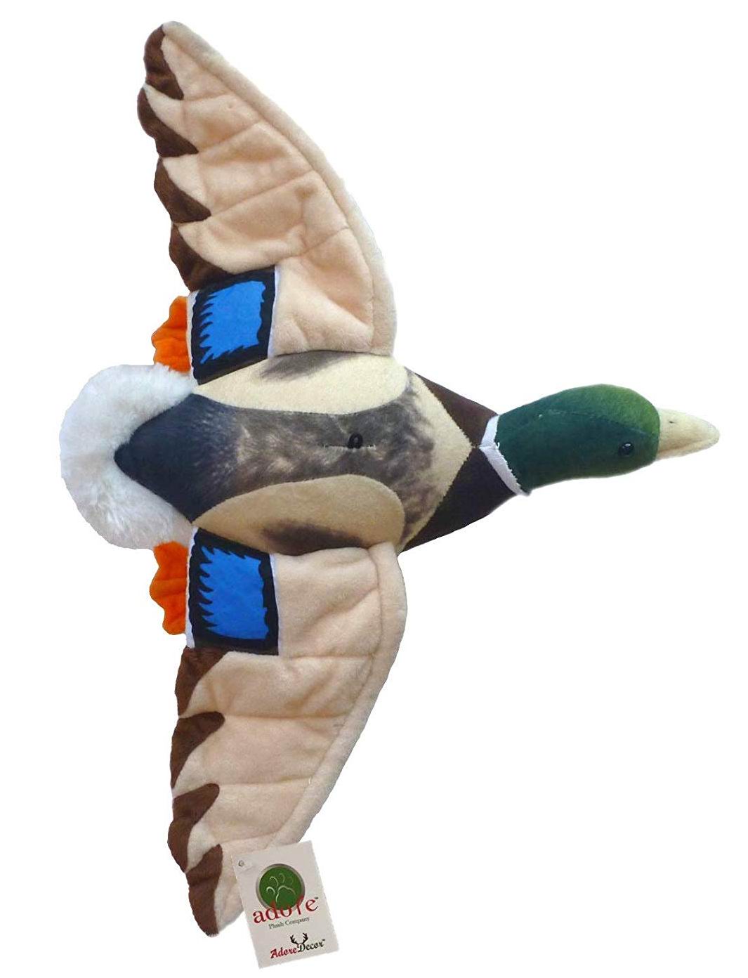 (代购)美国adore仿真绿头鸭公鸭mallard墙壁挂饰毛绒玩具公仔