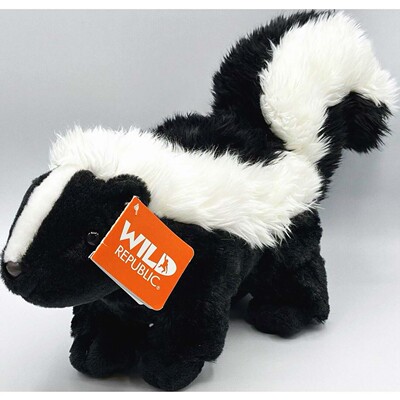 （代购）美国wild republic仿真大号臭鼬skunk毛绒玩具公仔