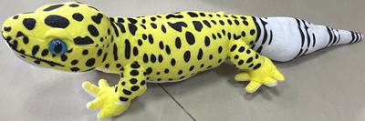 （现货+包邮）美国adore仿真豹纹守宫eyelid gecko毛绒玩具公仔