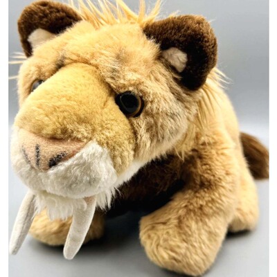 （代购）美国wild republic仿真剑齿虎sabertooth毛绒玩具公仔