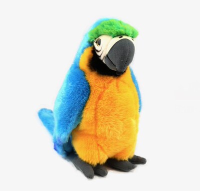 （现货+包邮）美国国家地理仿真琉璃金刚鹦鹉macaw毛绒玩具公仔