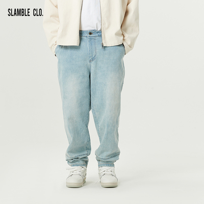 SLAMBLECLO.牛仔裤男休闲运动