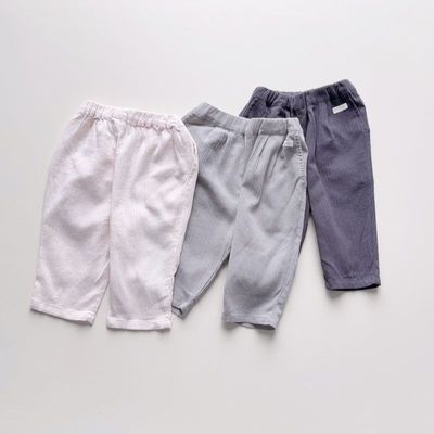 日单PM尾货80-130男女童纯棉裤子长裤春夏薄透气防污设计外穿长裤