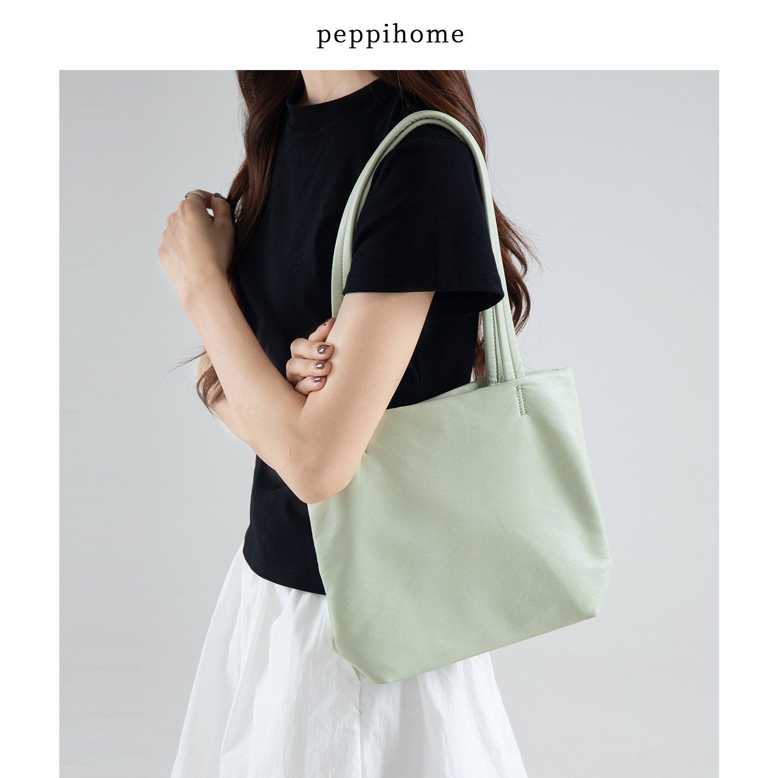 PEPPIHOME 韩系慵懒风轻便简约腋下托特包时尚百搭大容量手提包女