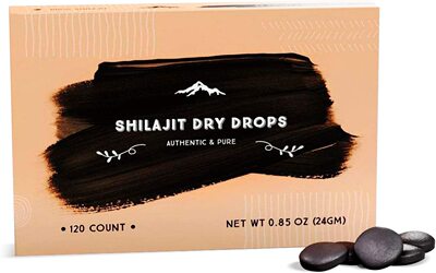 美国代购Shilajit Dry Drops - 120 Counts, Rich in Naturall Fu