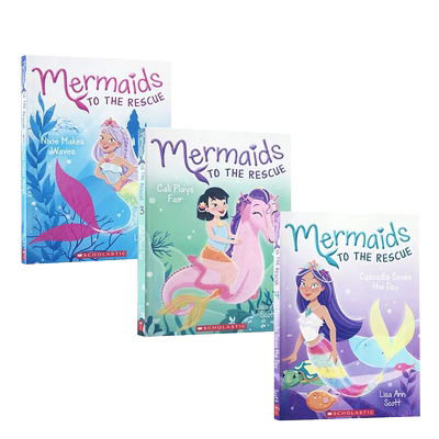 英文原版绘本 Mermaids to the Rescue 美人鱼来救援3册 Nixie Makes Waves/Lana Swims North 学乐Scholastic中小学生课外读物