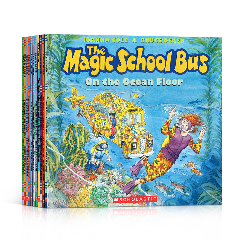 英文原版 The Magic School Bus神奇校车系列11本 Scholastic Inc.出版青少年儿童课外阅读进阶读物冒险故事桥梁 ...