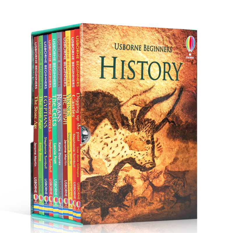 进口英文原版Usborne Beginners History初探历史10册礼盒套装少儿科学科普读物初学者科普系列儿童英语启蒙绘本尤斯伯恩正版 ...