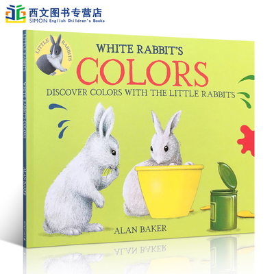 送音频英文原版 White Rabbit's Colors color book 白兔的颜色 新版 吴敏兰绘本123 儿童颜色启蒙 平装绘本 color