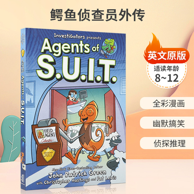 预售英文原版 InvestiGators: Agents of S.U.I.T. 鳄鱼侦查员外传 侦探主题搞笑漫画书 8-12岁青少年儿童幽默搞笑漫画书精装