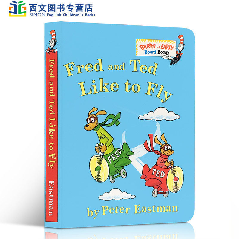英文原版 Fred and Ted Like to Fly Peter Eastman彼得·伊士纸板书儿童启蒙亲子绘本 are you my ...