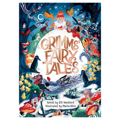英文原版Grimms' Fairy Tales格林童话故事集格林童话礼品珍藏经典童话 押韵诗体 精美插图平装绘本4-8岁