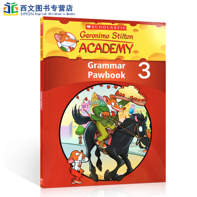 英文原版Geronimo Stilton Academy Grammar Pawbook 3老鼠记者语法练习册英语学习认知绘本书籍读物学乐Scholastic正版进口童书