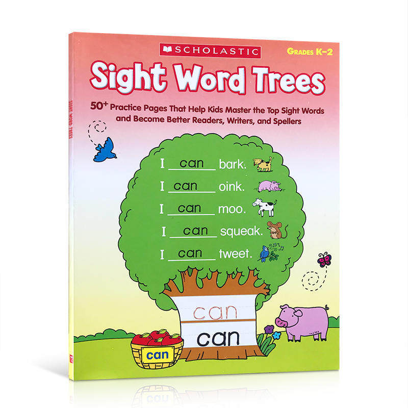 英文原版 sight word trees观察词树学乐练习绘本儿童启蒙早教进口图书平装大开小学课外英语提升阅读单词作业巩固学习附答案_虎窝淘