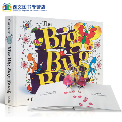 英文原版进口立体书The Big Bug Book: A Pop-up Celebration by David A. Carter大飞虫 2-3-5-6岁宝宝阅读互动学习语绘本