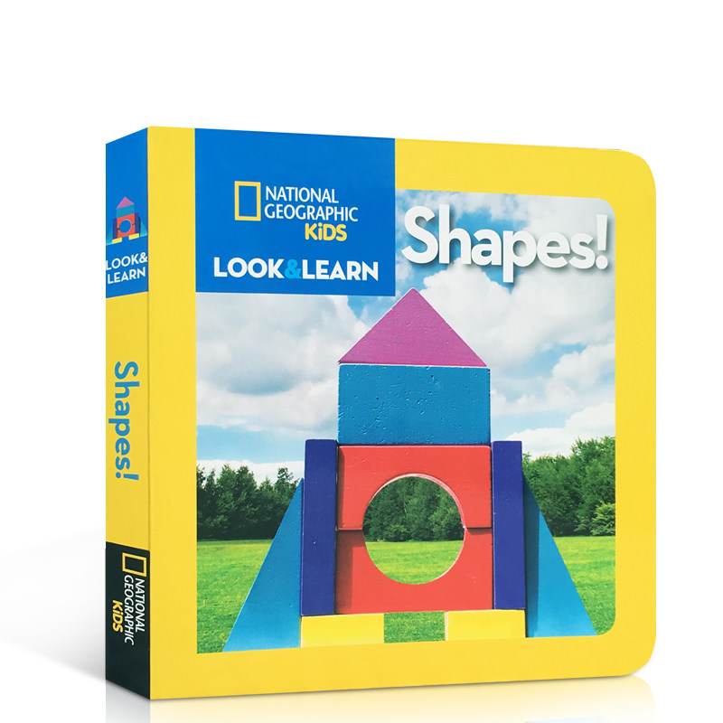 英文原版 National Geographic Look and Learn: Shapes国家地理少儿版系列全彩版分级读物儿童入门纸板书 ...