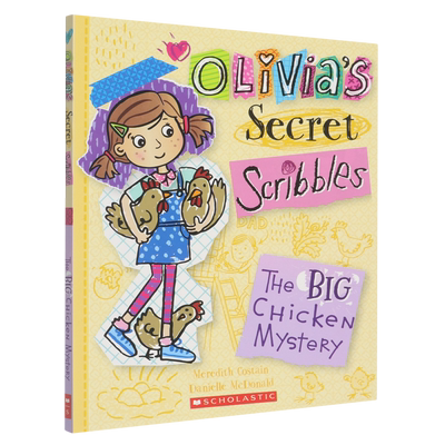 英文原版 Olivia's Secret Scribbles #5: The Big Chicken Mystery 奥利维亚的秘密涂鸦#5：巨型鸡之谜 小学英语读物绘本 6-8岁