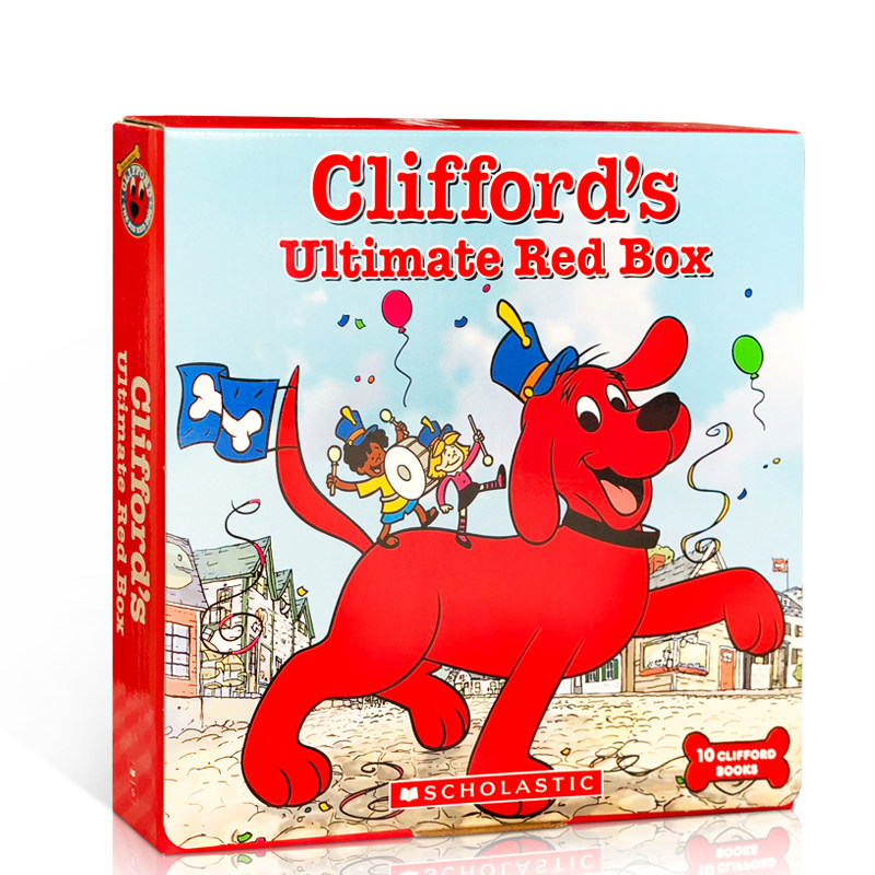 英文原版 Clifford Ultimate Red Box 大红狗克利弗 10本盒装 儿童英语启蒙平装绘本 亲子阅读睡前故事书幼儿 内容幽默 ...