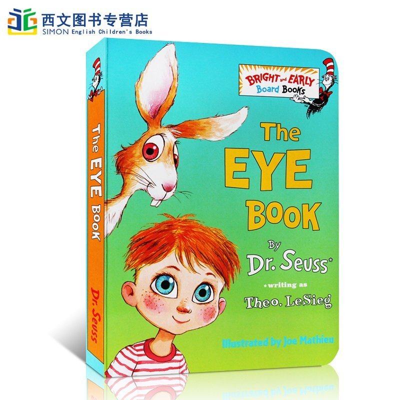 英文原版进口低幼适龄版绘本The Eye Book宝宝身体认知眼睛书苏斯博士 Dr.Seuss儿童启蒙纸板书Bright and Early ...