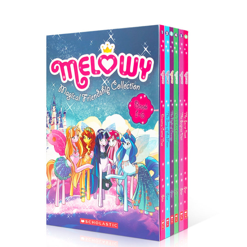 英文原版 Melowy系列全6册盒装全彩版儿童课外阅读在成长的路上如何交到朋友小学生简单桥梁章节书女孩成长情感培养读物_虎窝淘