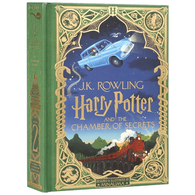 美版哈利-波特与密室英文原版小说Harry Potter 2 and the Chamber of Secrets精装互动书全彩插图MinaLima工作室设计制作奇幻故事